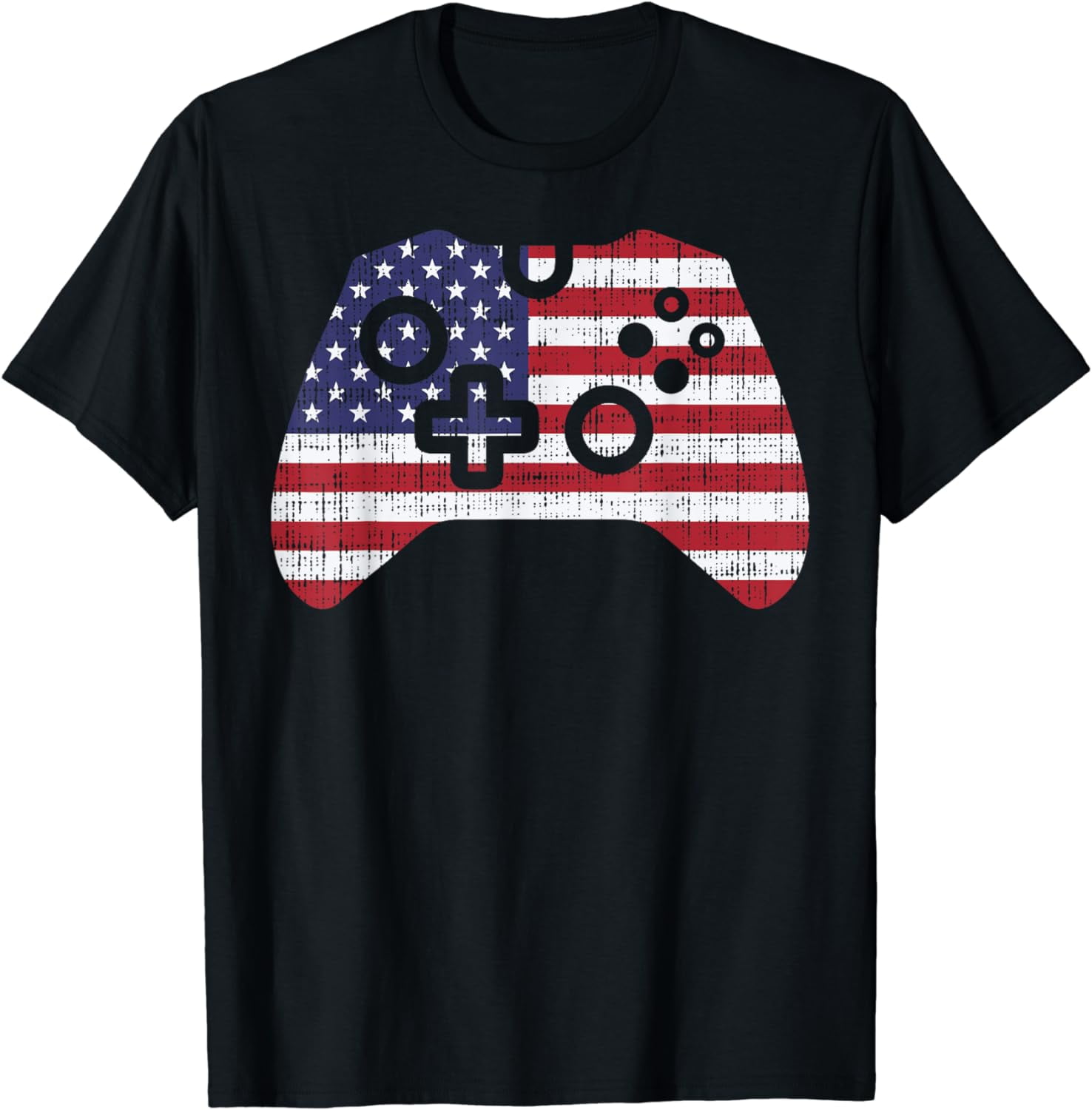 USA Flag Video Game Controller Shirt 4th Of July Gamer Gift T-Shirt ...