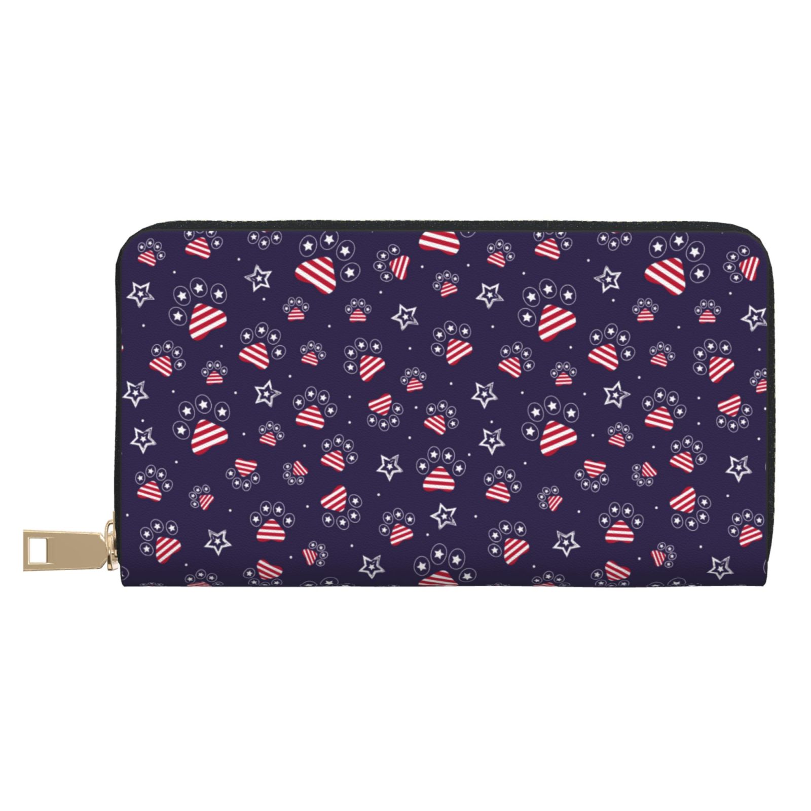 USA Flag star Print Wallet Women, Leather Bifold Multi Card Wallet ...