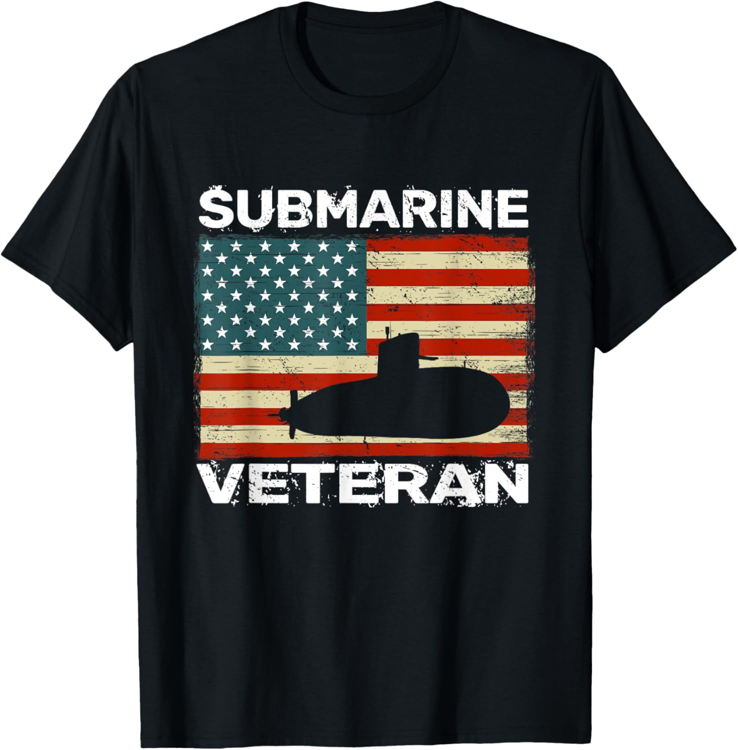 USA Flag submarine veteran for men and submarine for men T-Shirt ...