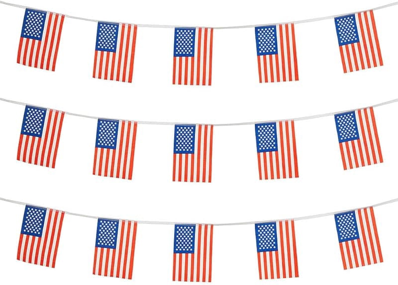 USA Flags American Small String Mini Flag Pennant Banner Decorations ...