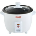 USA GAU-00011 Electric Nonstick Rice Cooker 3-Cup (Uncooked) 6-Cup ...