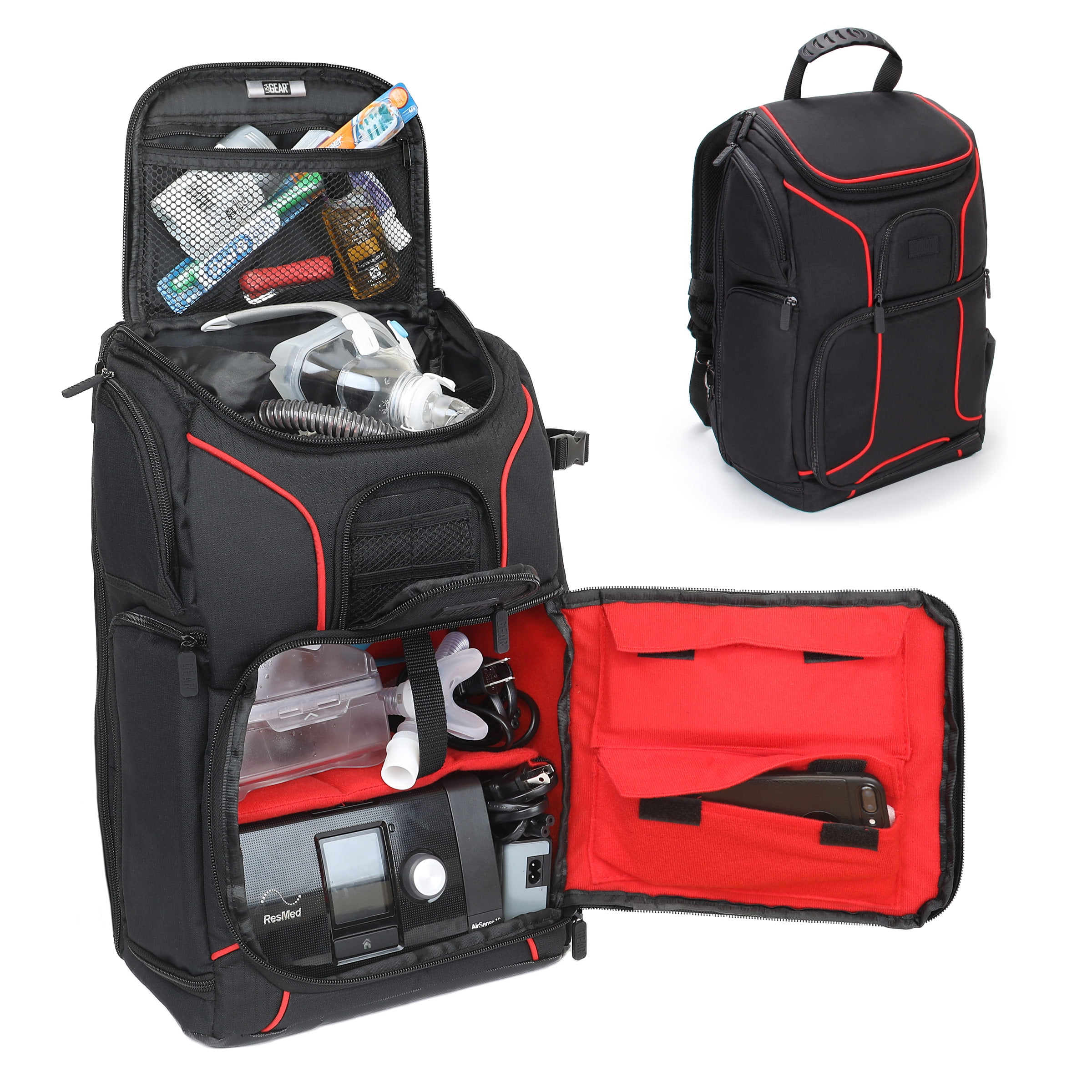 USA GEAR CPAP Backpack with Customizable Interior, Nylon, Compatible ...