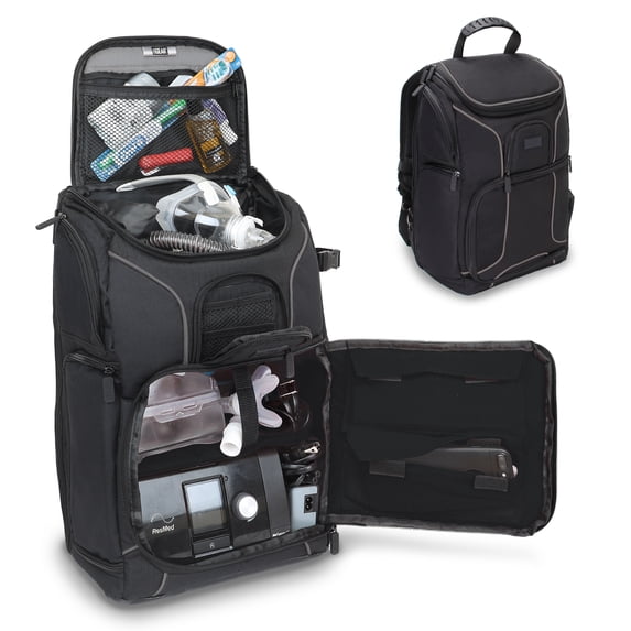USA GEAR CPAP Machine Travel Bag with Customizable Interior Compatible ...
