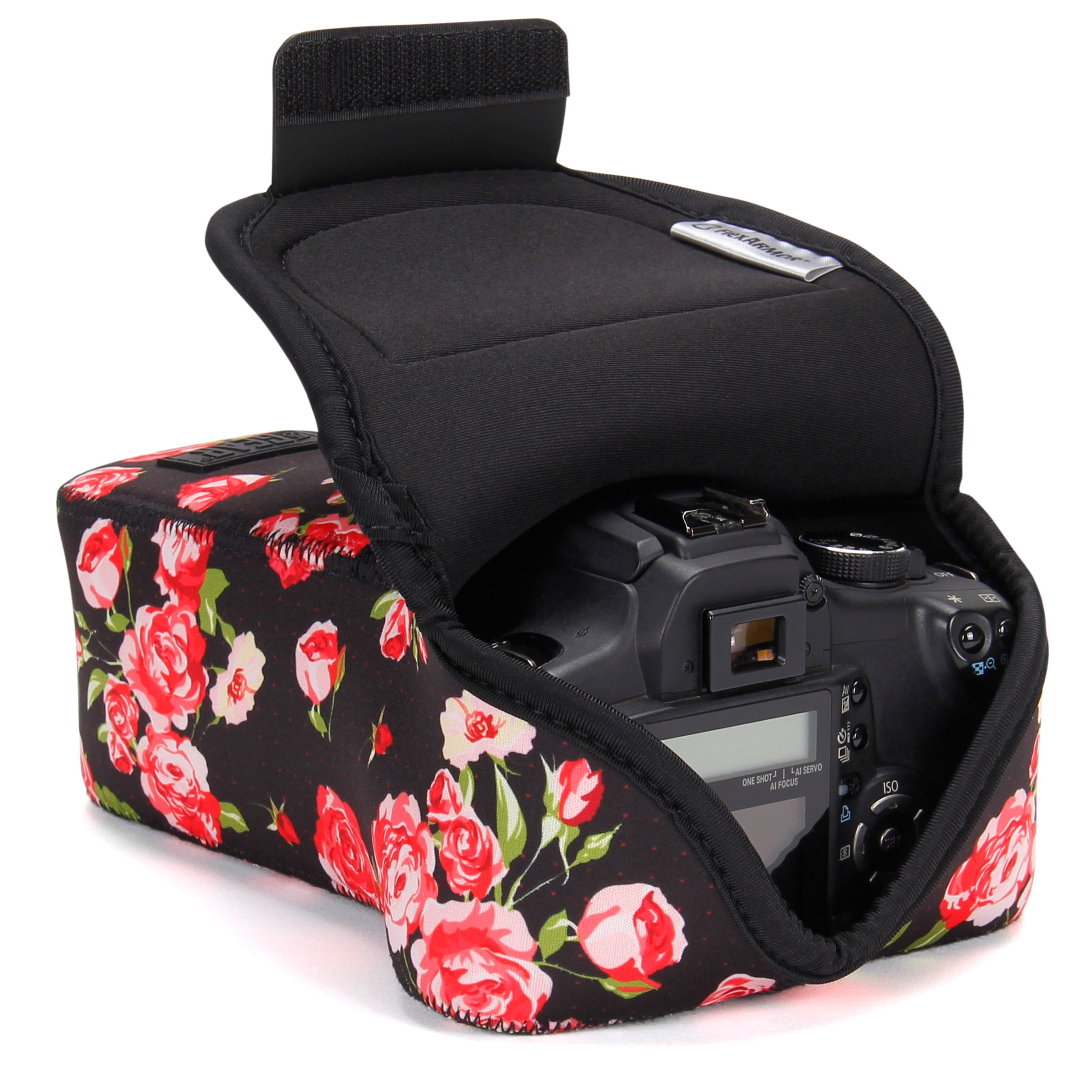 USA GEAR DSLR Camera Case SLR Camera Sleeve for Zoom Lens (Floral) with ...