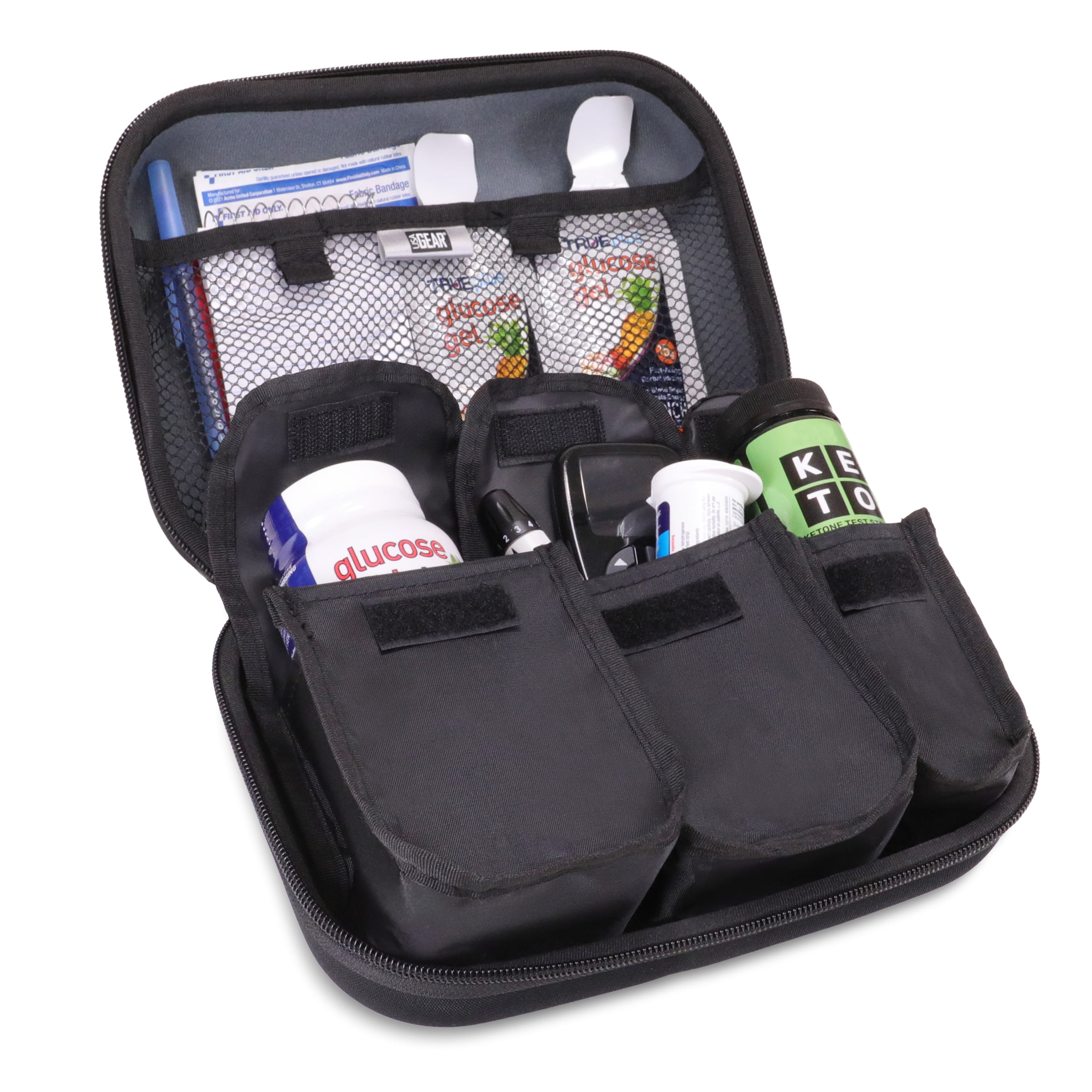 USA GEAR Diabetic Travel Case for Glucose Monitor Kit, Strips and more ...
