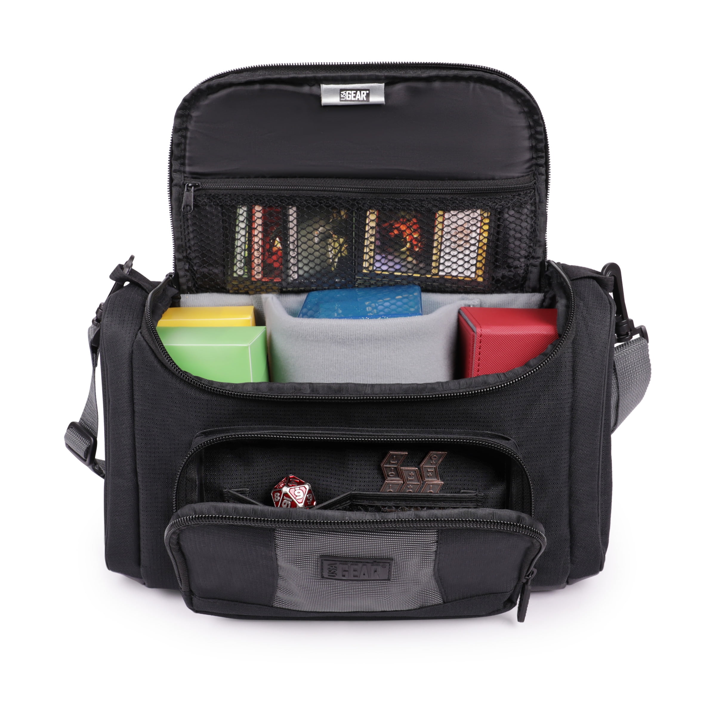 USA Gear MTG Card Holder Bag, Black, Rugged Storage with FlexWall, Fits ...