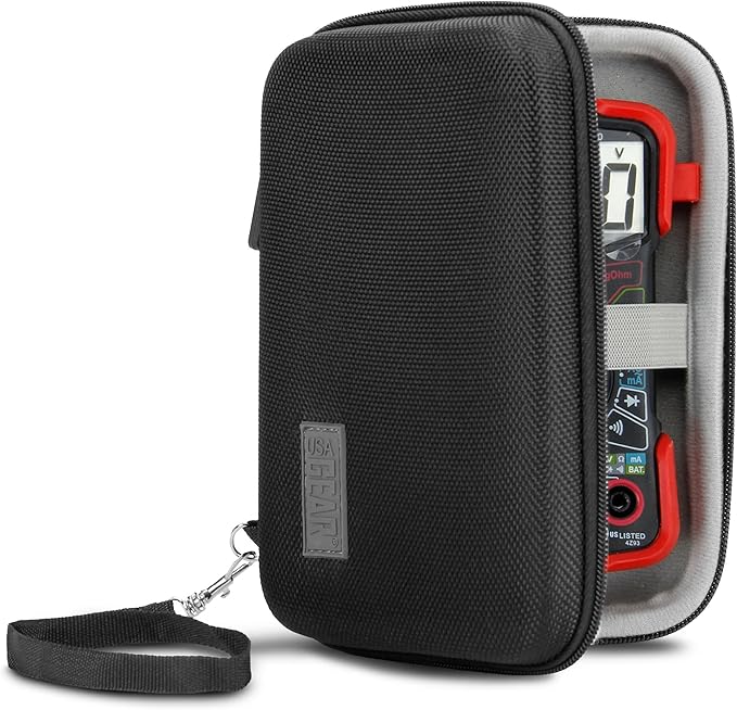 USA GEAR Multimeter Case with Hard Shell Exterior and Wrist Strap ...