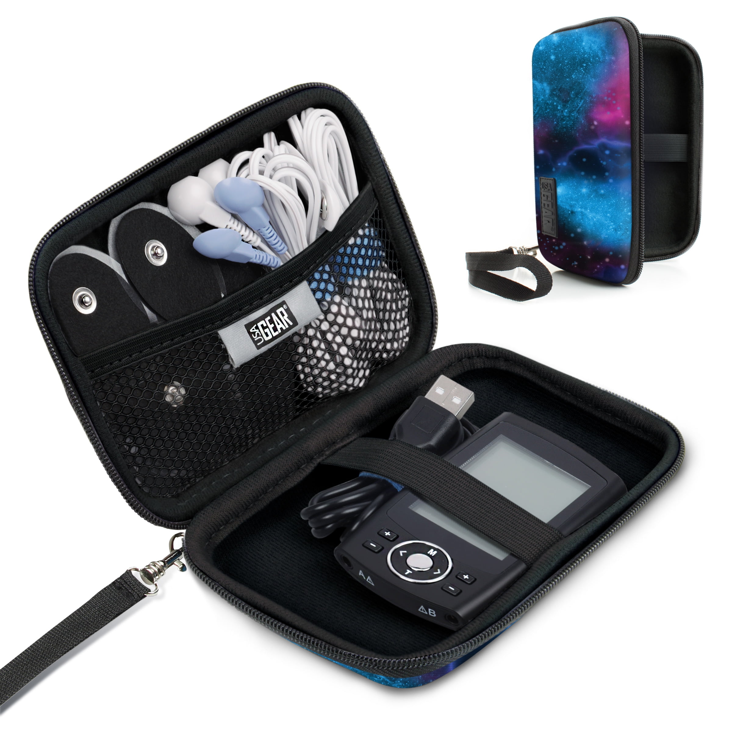 USA GEAR Small Nylon Travel Case for TENS Unit Muscle Stimulator ...