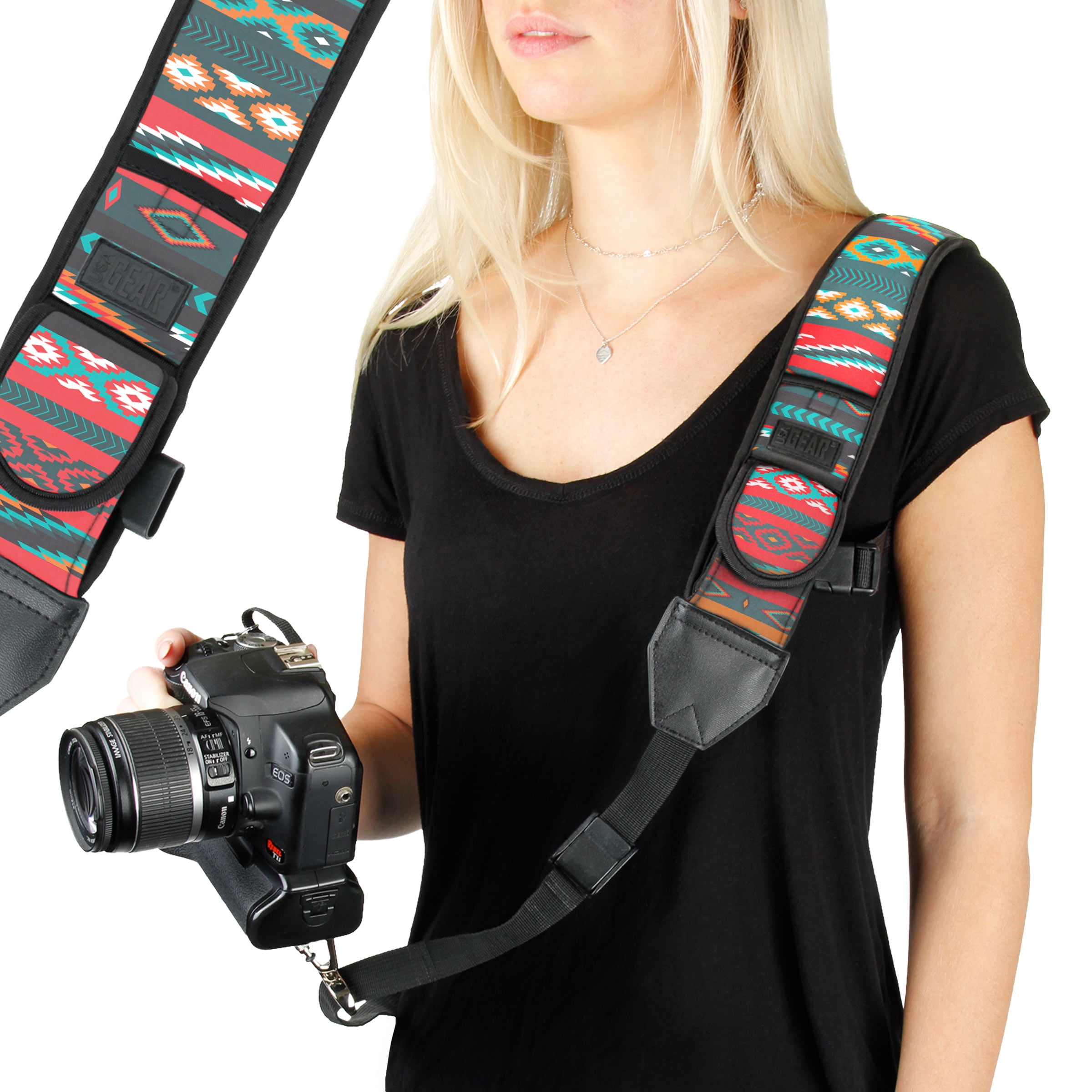 USA GEAR TrueSHOT Rapid Fire Camera Neck Strap Sling, Aztech - Walmart.com