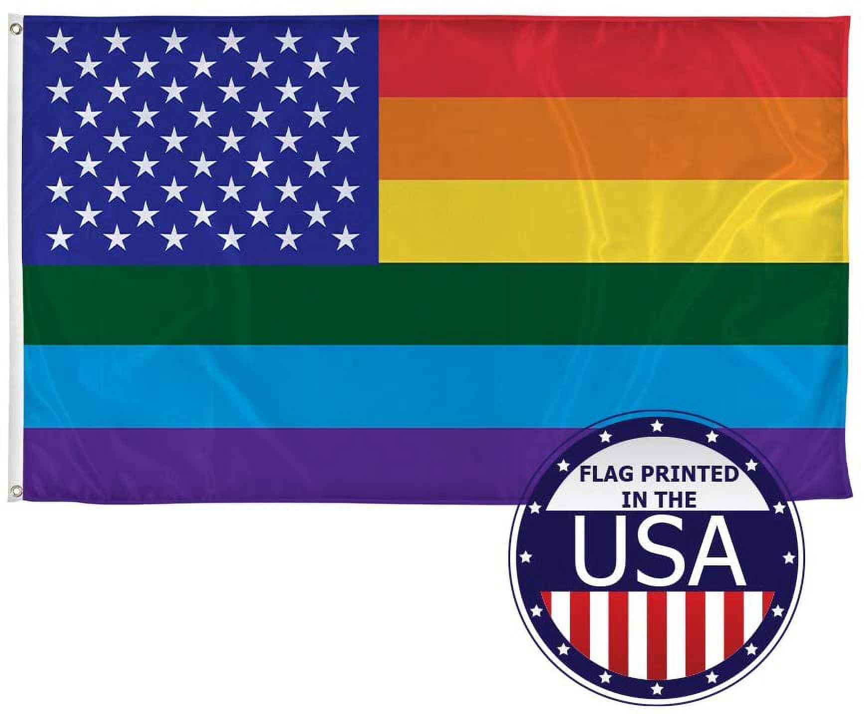 USA Gay Pride Flag 3ft x 5ft Polyester Flag, Durable American Pride ...