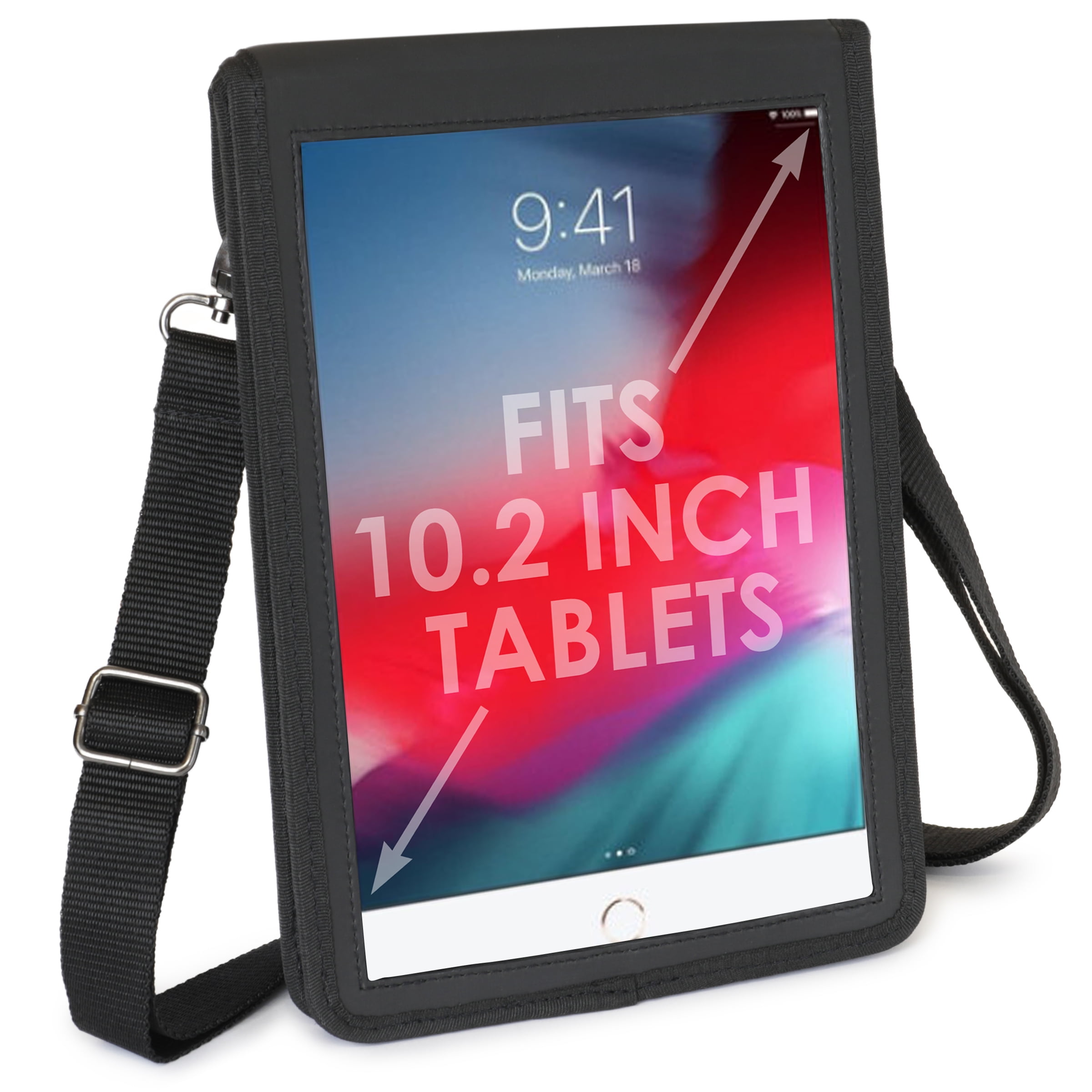 USA Gear Neoprene Tablet Sleeve w/ Open Front Design, Shoulder ...