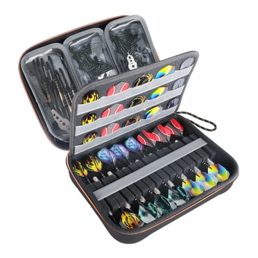 USA Gear XL Semi Hard Shell Dart Case - Dart Holder Room for 15 Darts ...