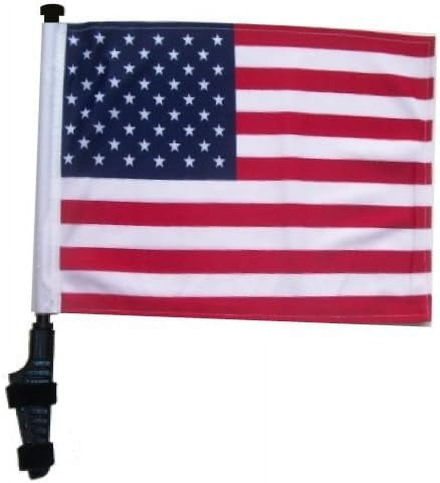 USA Golf Cart Flag with SSP Flags EZ On & Off Bracket - Walmart.com