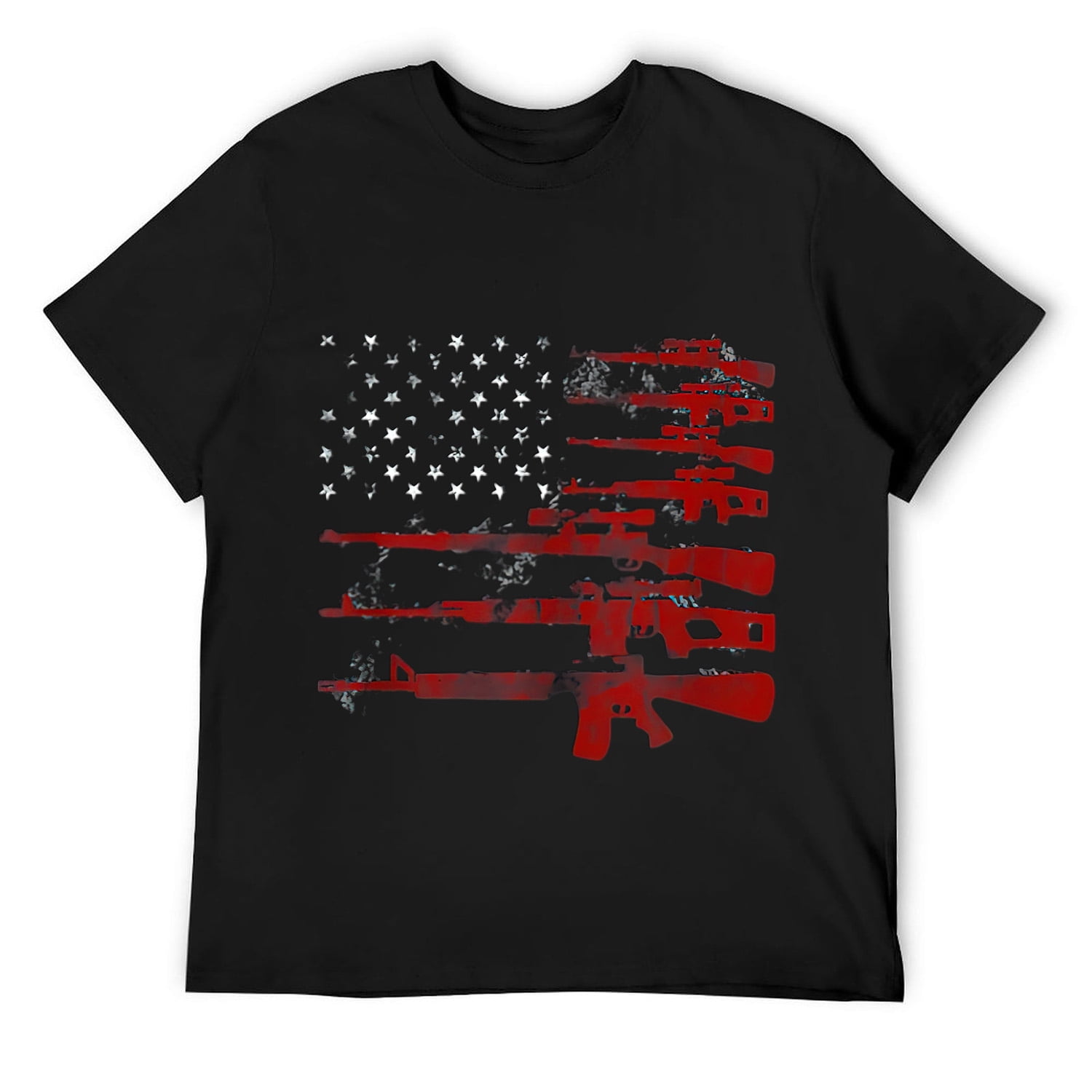 USA Guns Weapons Flag Rifles Stripes Military T Shirts - Walmart.com