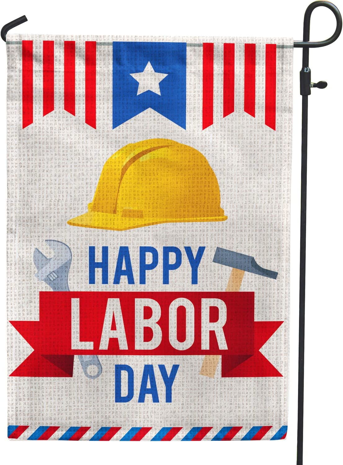 USA Happy Labor Day Garden Flag - Double SIded Vertical Outdoor & Yard ...