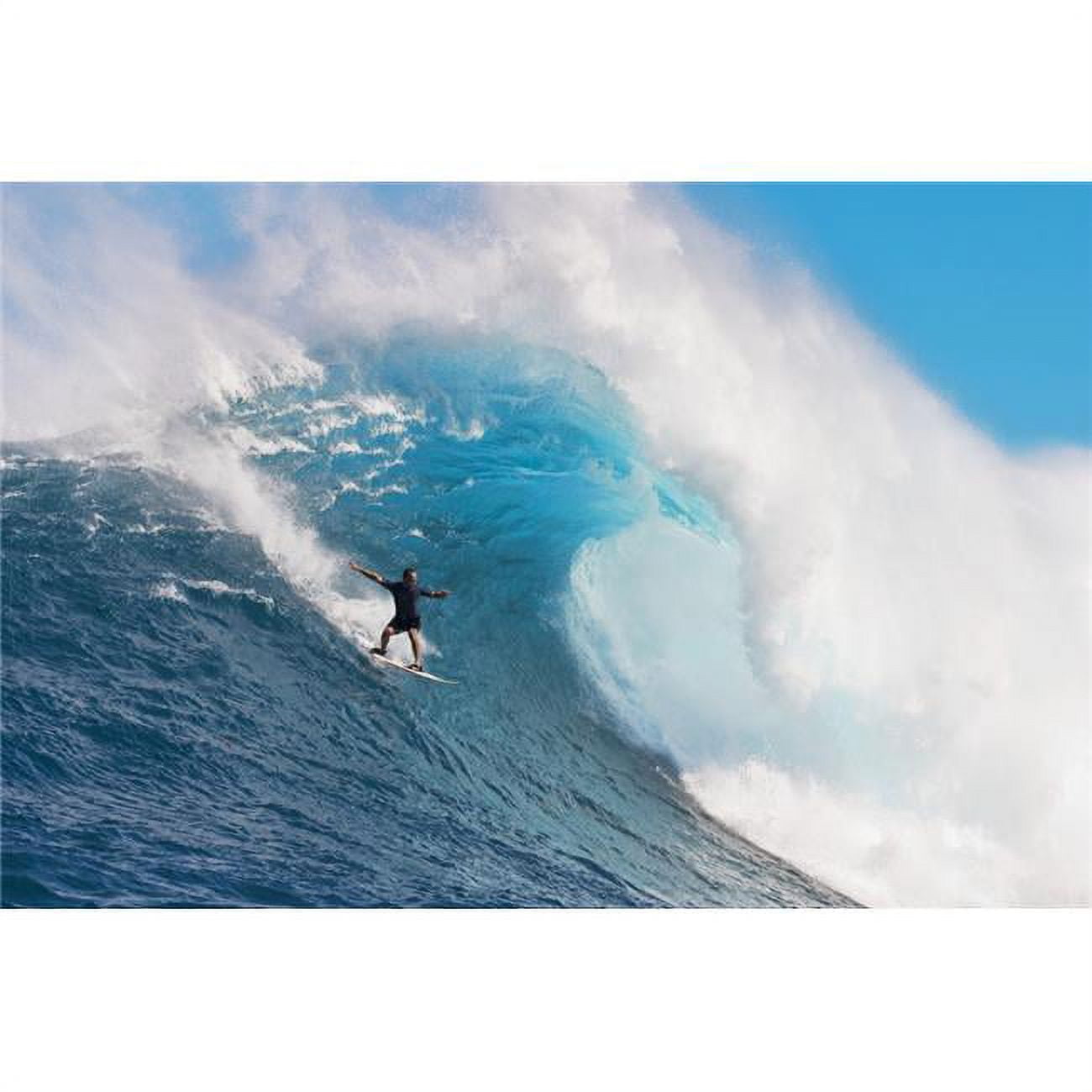 USA Hawaii Islands Maui Surfer On Huge Wave - Peahi-Jaws Poster Print ...
