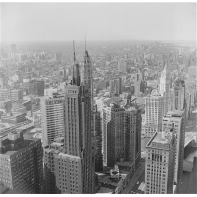 USA Illinois Chicago Downtown From Prudential Building Poster Print ...