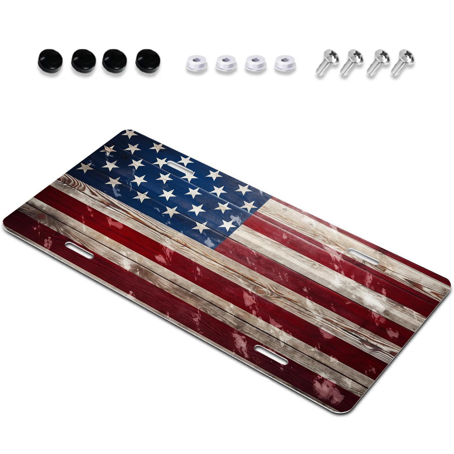 USA Independence Day Country Wooden Plank Rustic picture Plate Cover ...