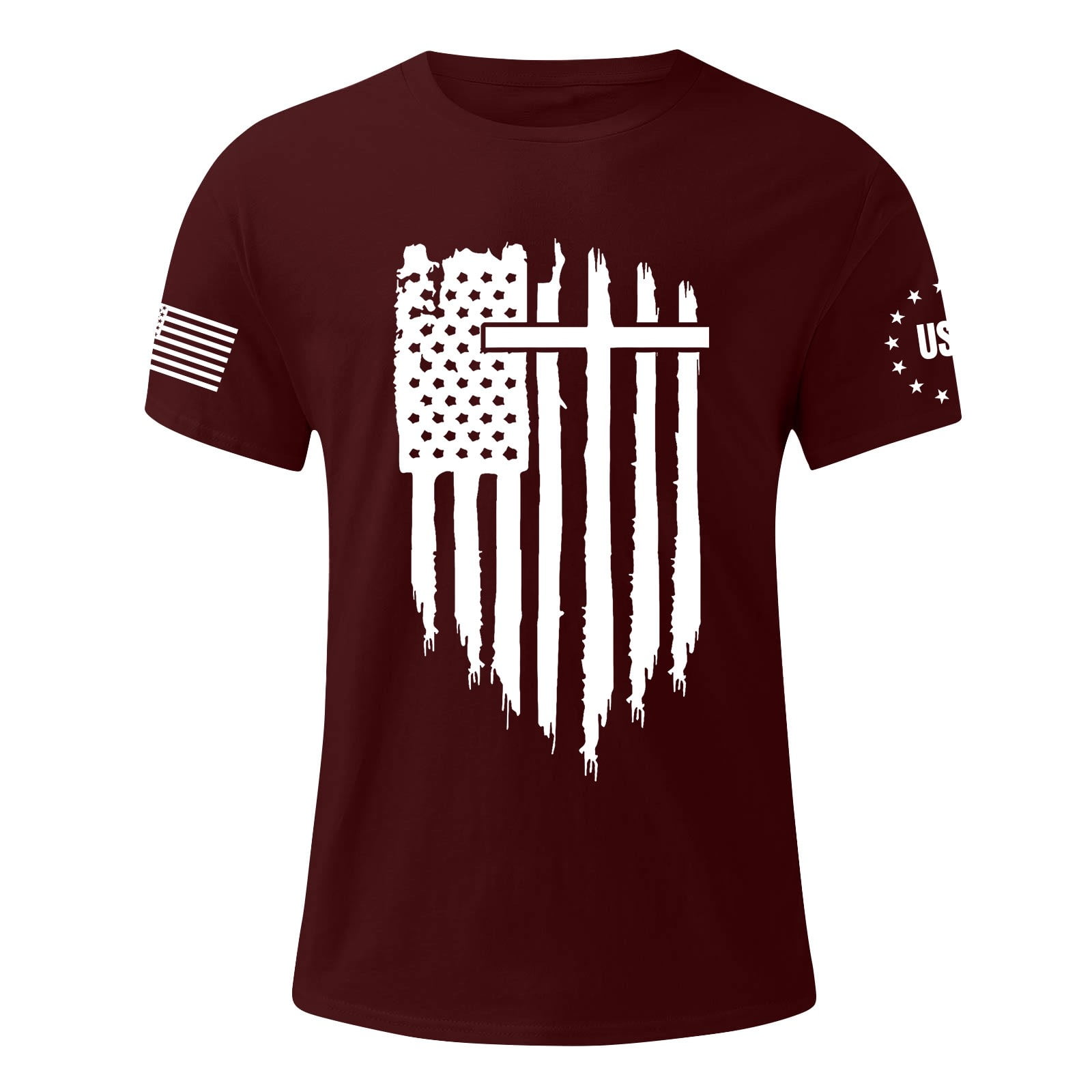 USA Independence Day Shirts for Men American Flag Short Sleeve ...