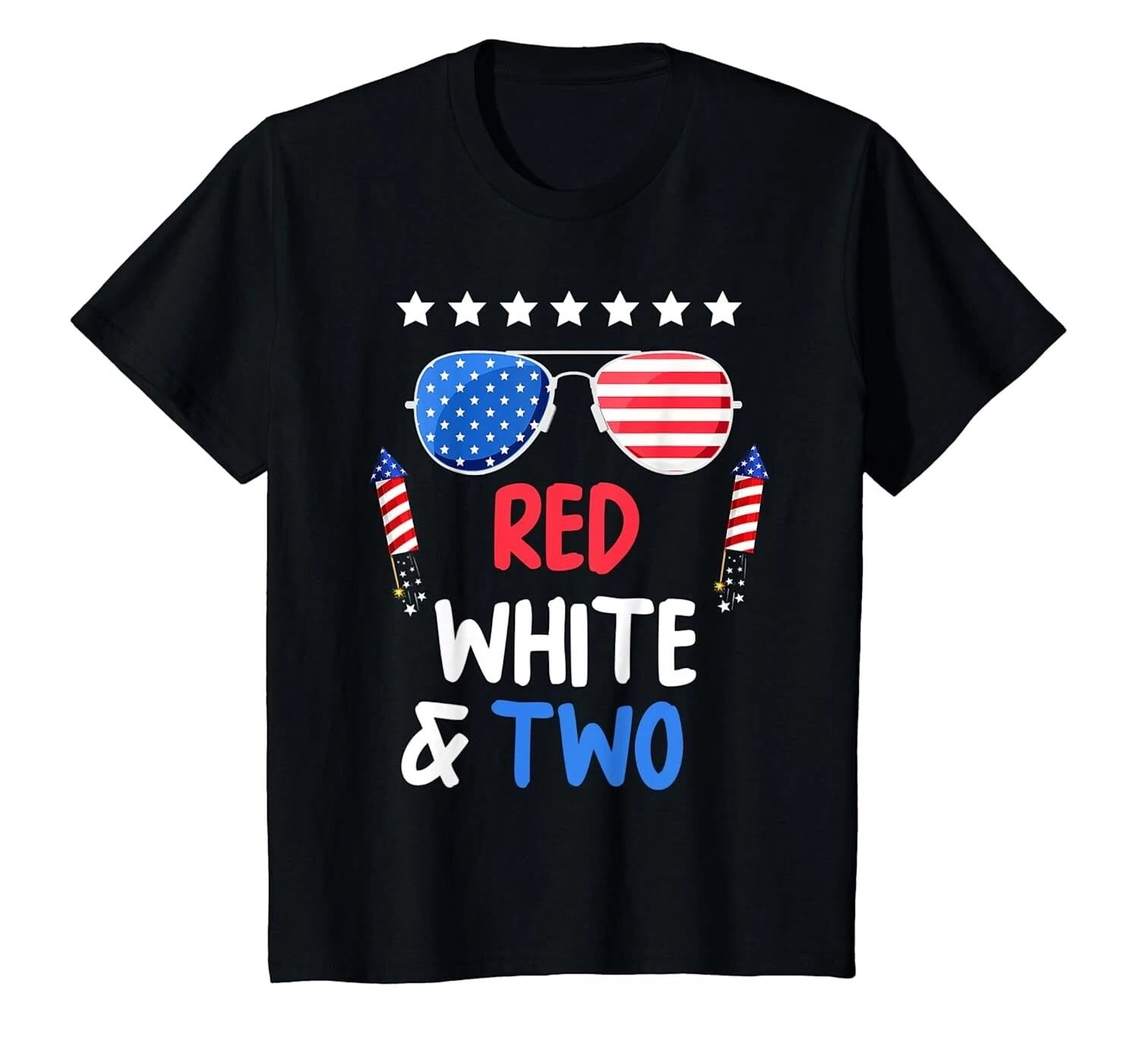 USA Kids Red White & Two 2nd Birthday 4th Of July Independence Day ...