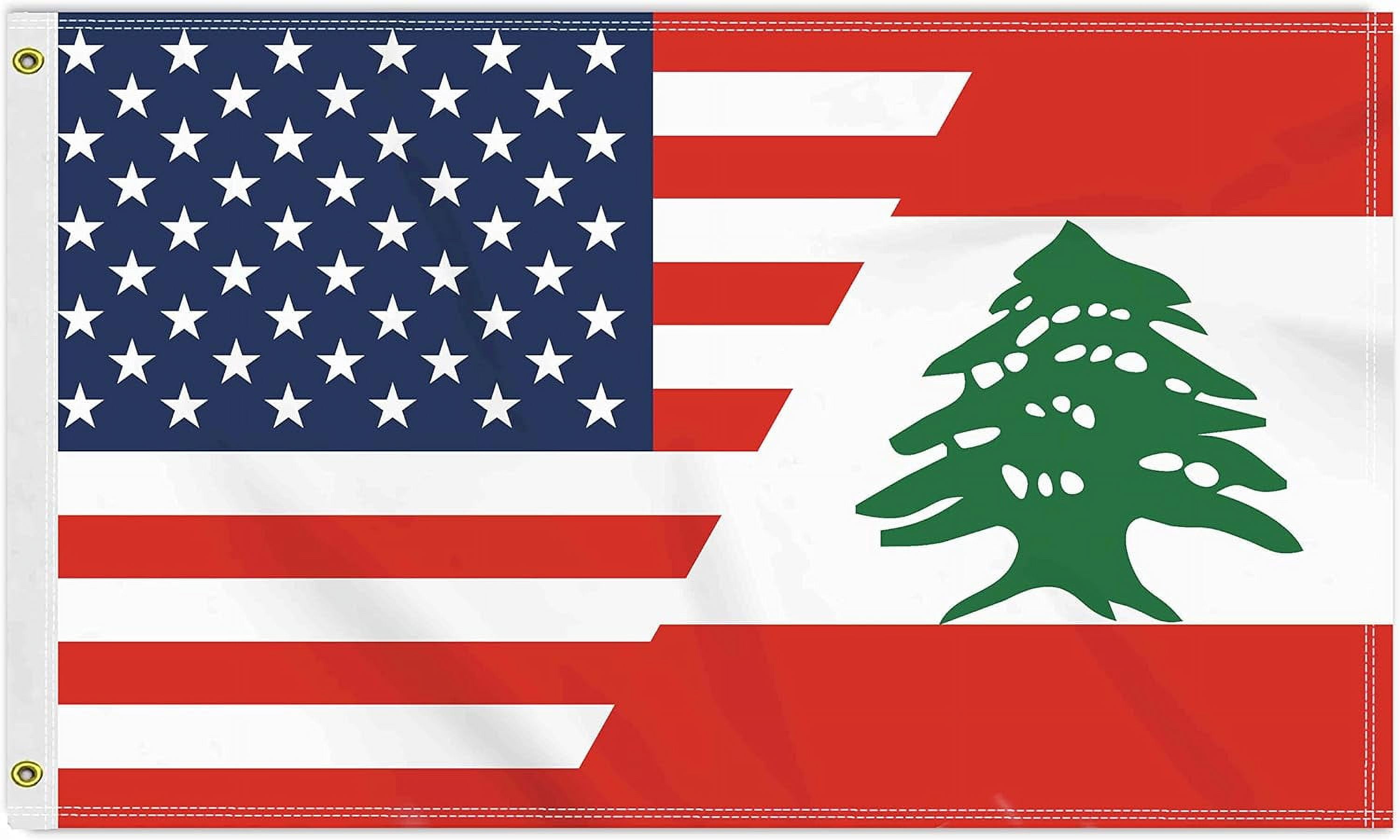USA Lebanon Flag, 3Ply Polyester, Heavy Duty & Double Sided - Walmart.com