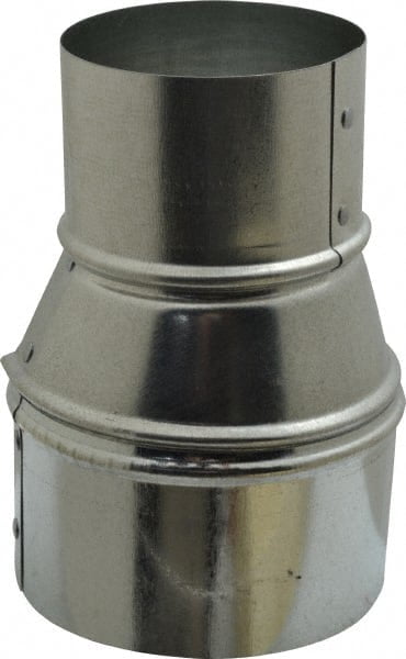 USA Made Galvanized Round Tapered Duct Reducer Without Crimp, 7" Diam x ...