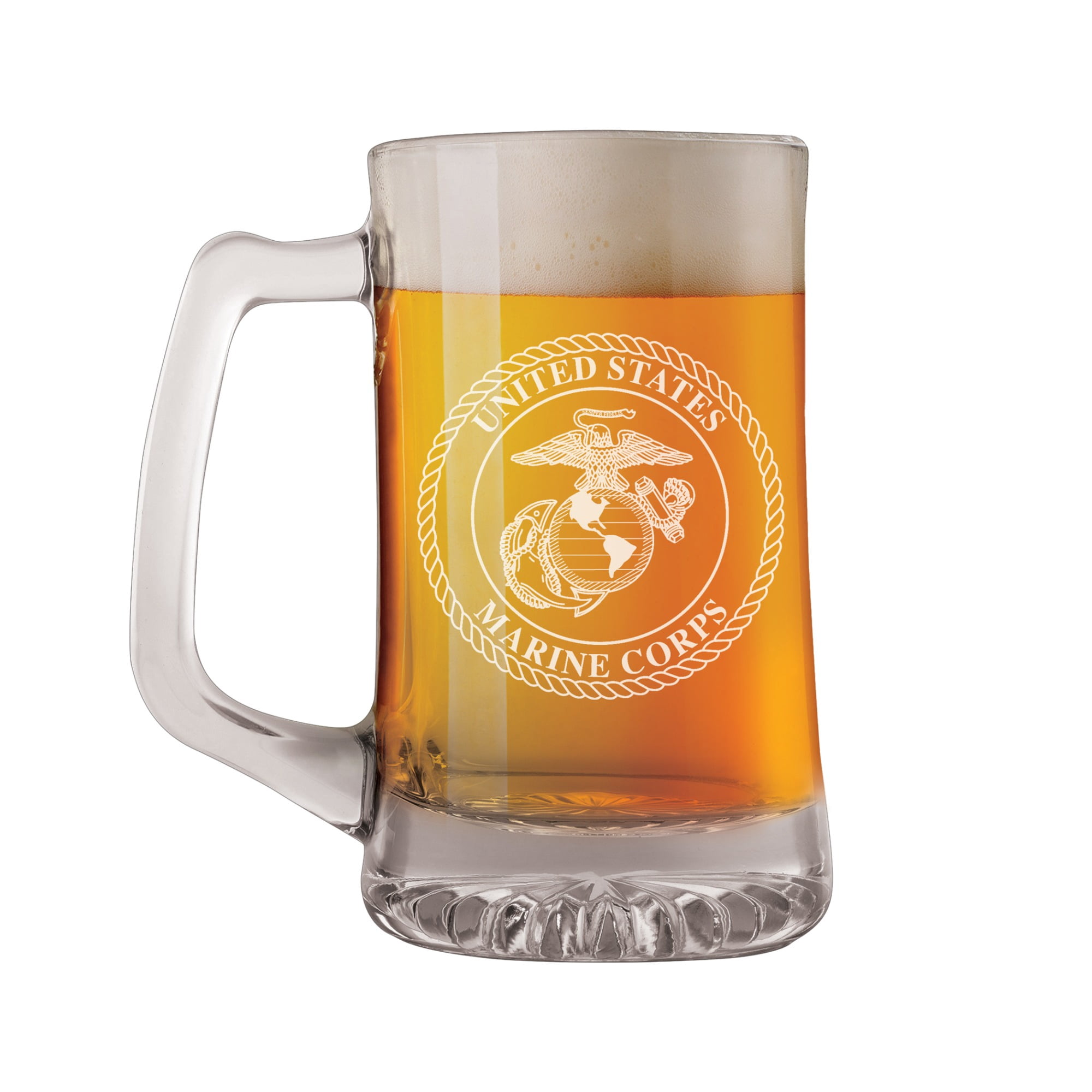 USA Made Marine Corps Seal Laser Engraved Glass Mug 25oz. - Walmart.com