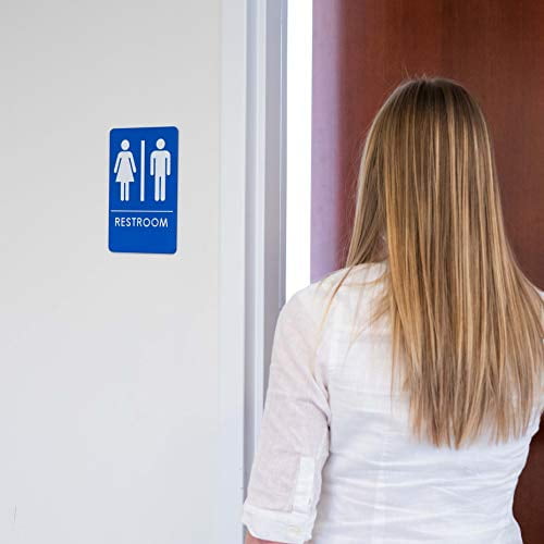 USA Made - Men's and Women's Restroom Signs ADA-Compliant Bathroom Door ...