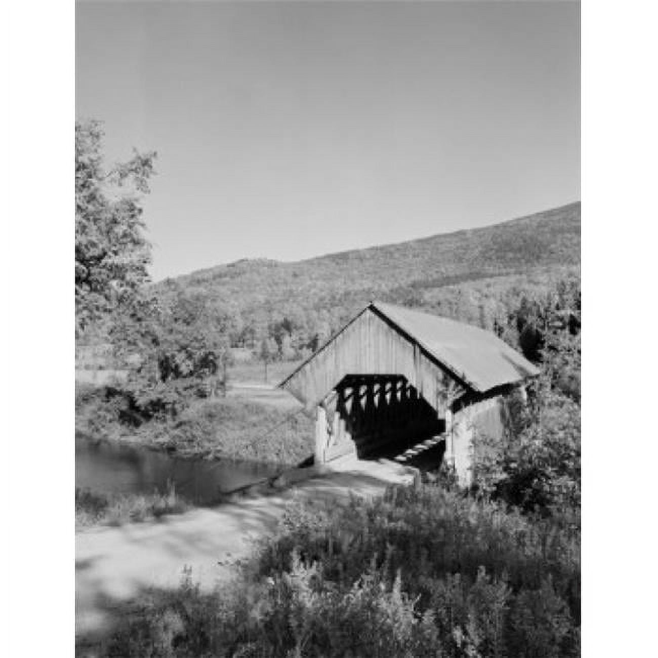 USA Maine Wilsons Mills Covered Bridge on Magalloway River Poster Print ...