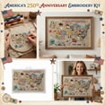 USA Map Cross Stitch DIY Kit, 1776-2026 250th Anniversary Embroidery ...