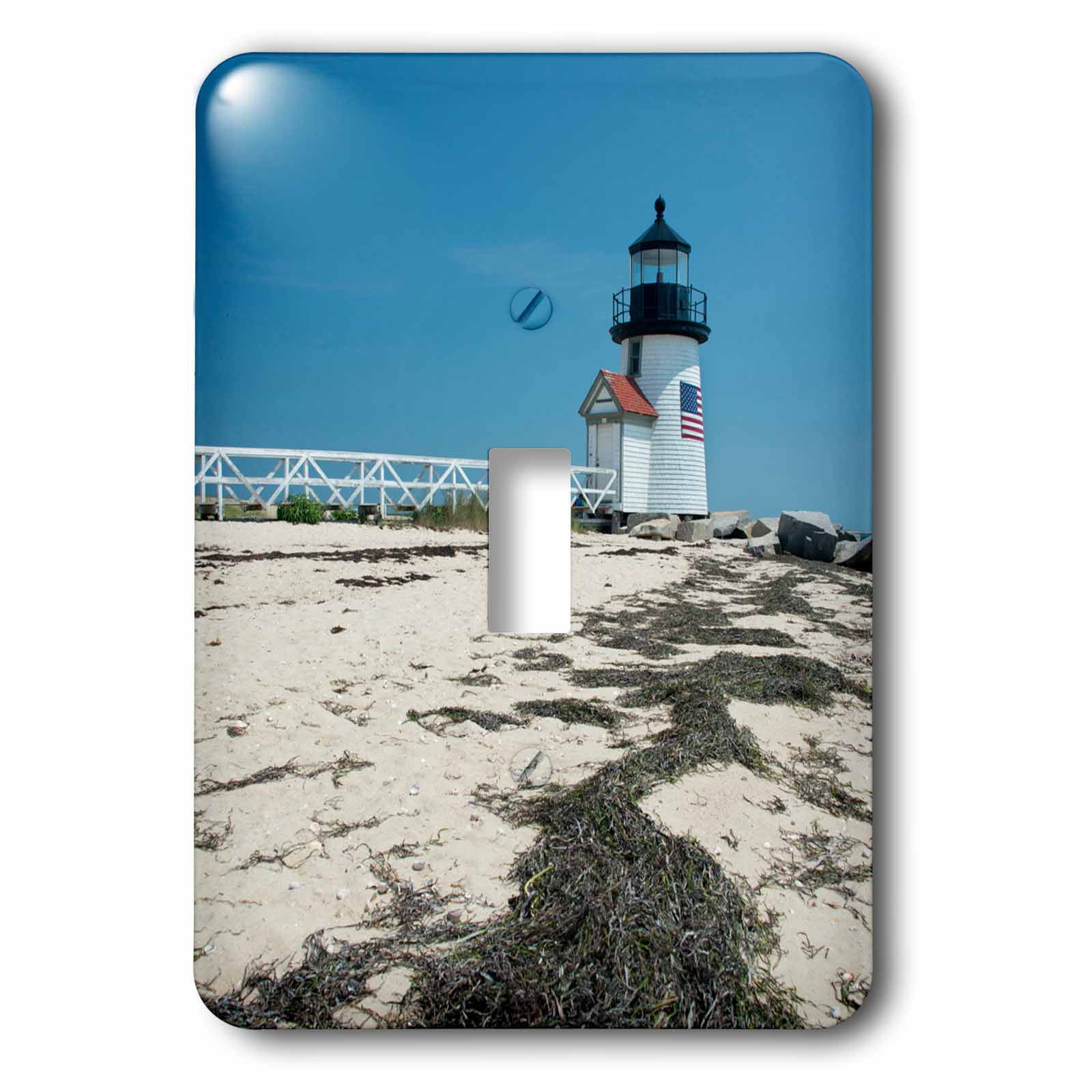 3dRose, USA, Massachusetts, Nantucket. Beach, Brant Point lighthouse ...