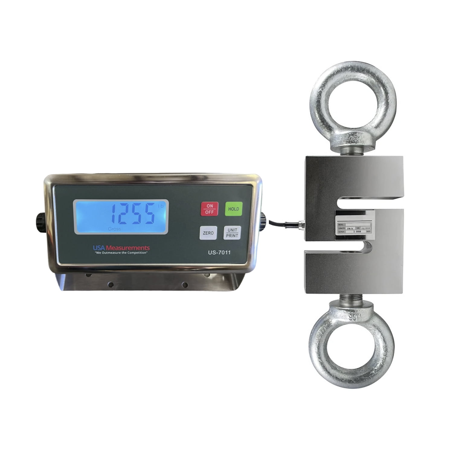 USA Measurements Crane Scale - Heavy Duty Hanging Scale - LCD Display ...