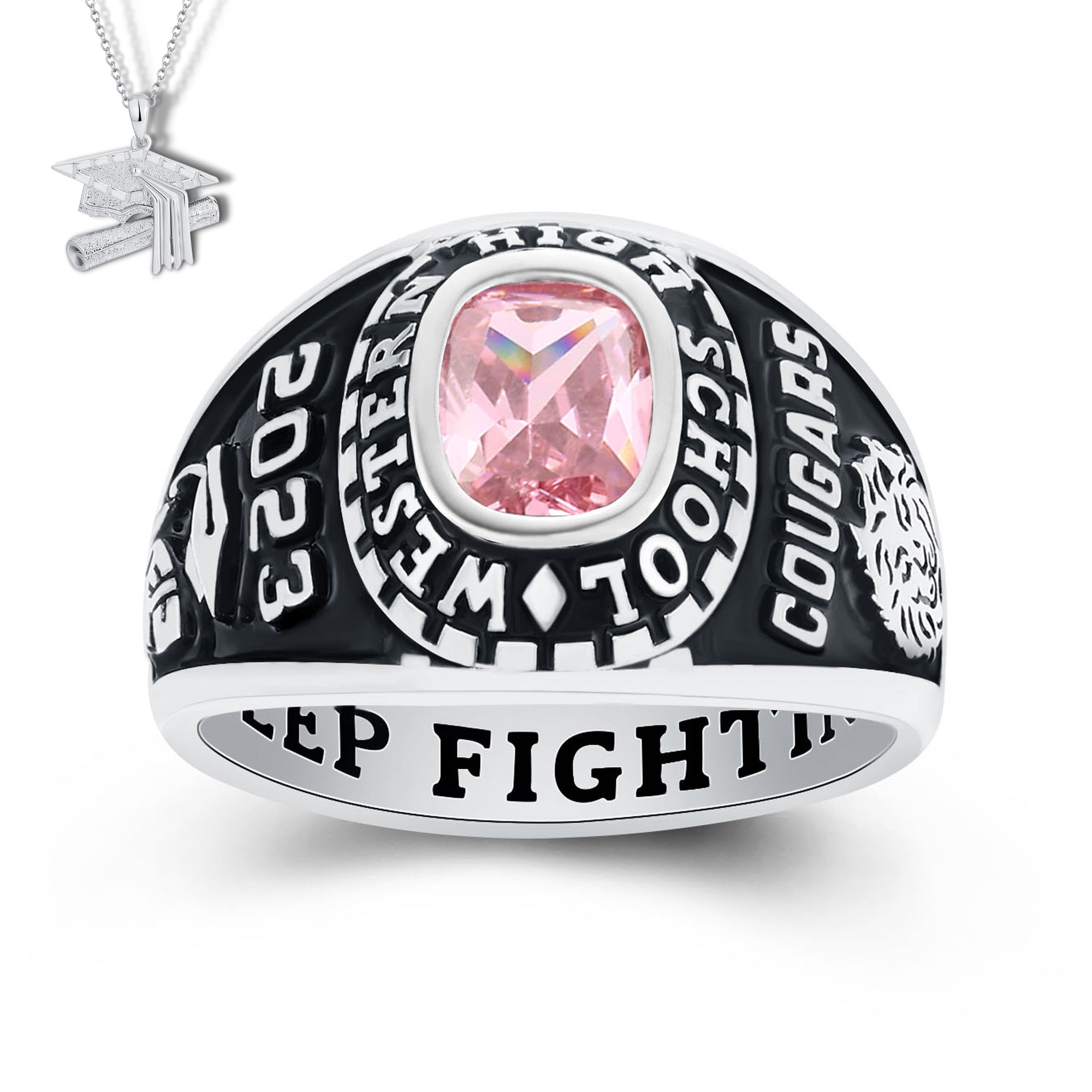 USA Mementos Customized Women's Class Rings Silenium Brass for High ...