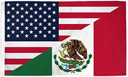- Mexico United States Friendship Flag - 3x5 Ft - 100D Polyester ...