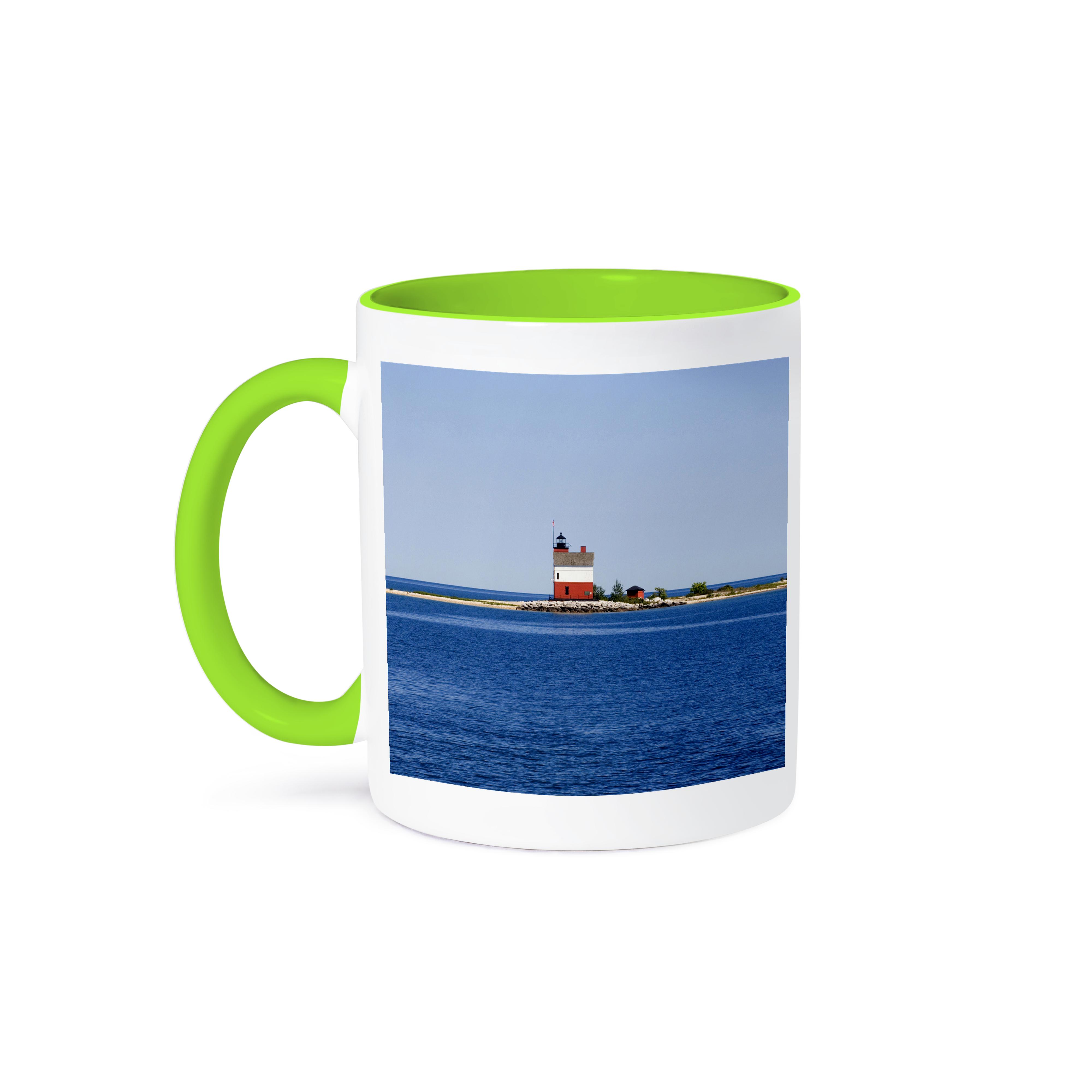 3dRose, USA Michigan, Macinaw City, Round Island Lighthouse - US23 ...