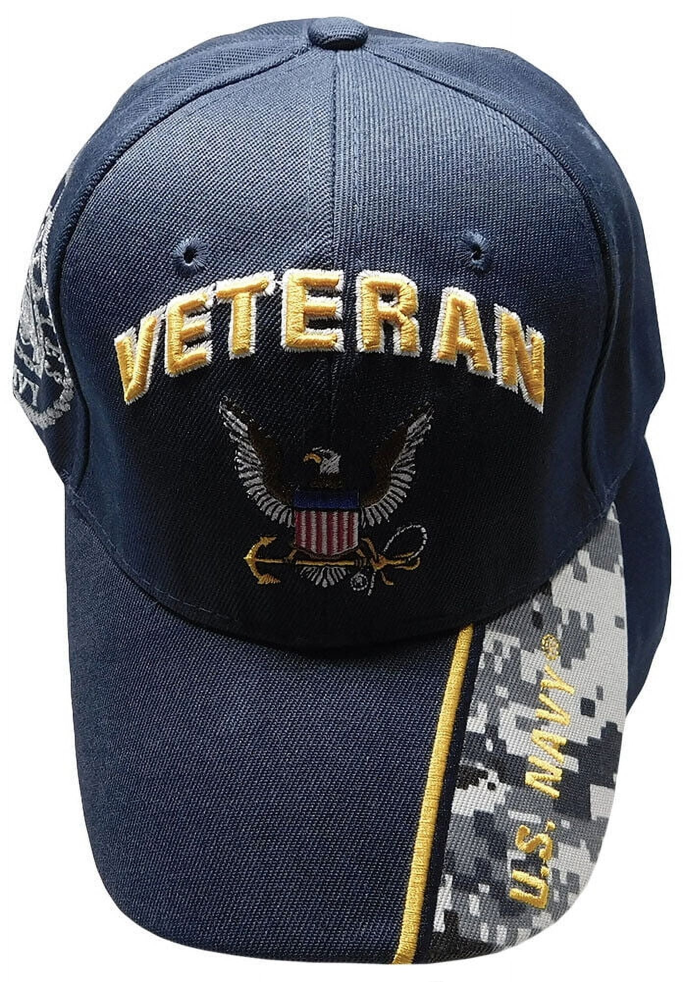 USA Navy VETERAN SHADOW Embroidered Hat Blue ACE Ball Cap Vet Us ...