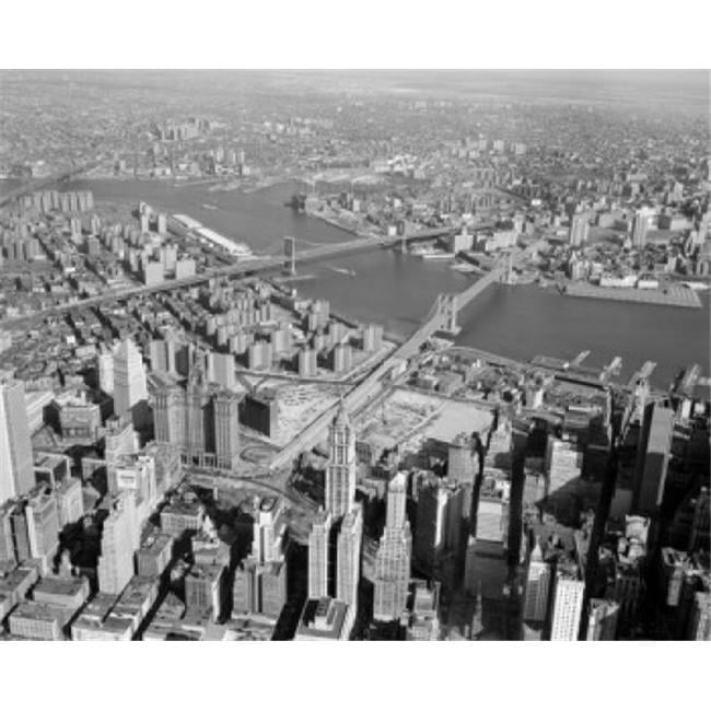 USA New York City Aerial View of Manhattan & Brooklyn Poster Print - 18 ...
