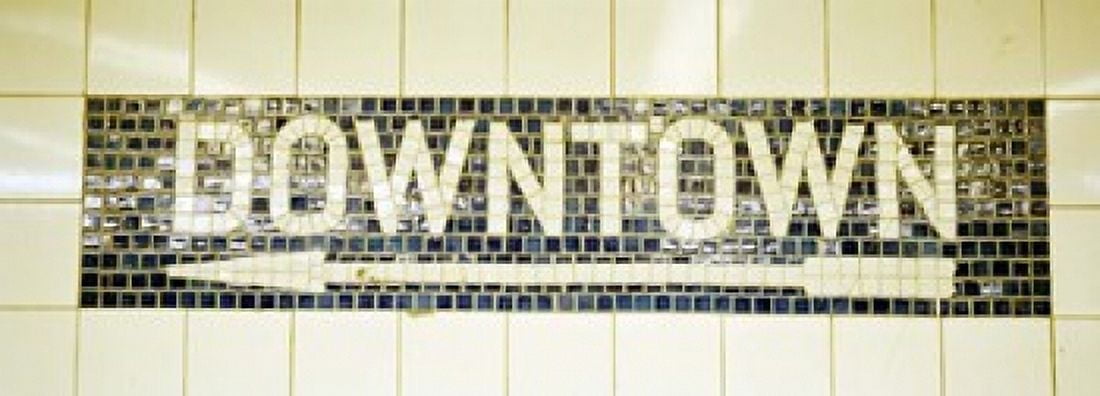 USA, New York City, subway sign Poster Print (18 x 7) - Walmart.com