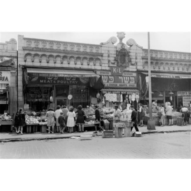 USA New York City the Bronx Jennings Street Sidewalk Markets Poster ...