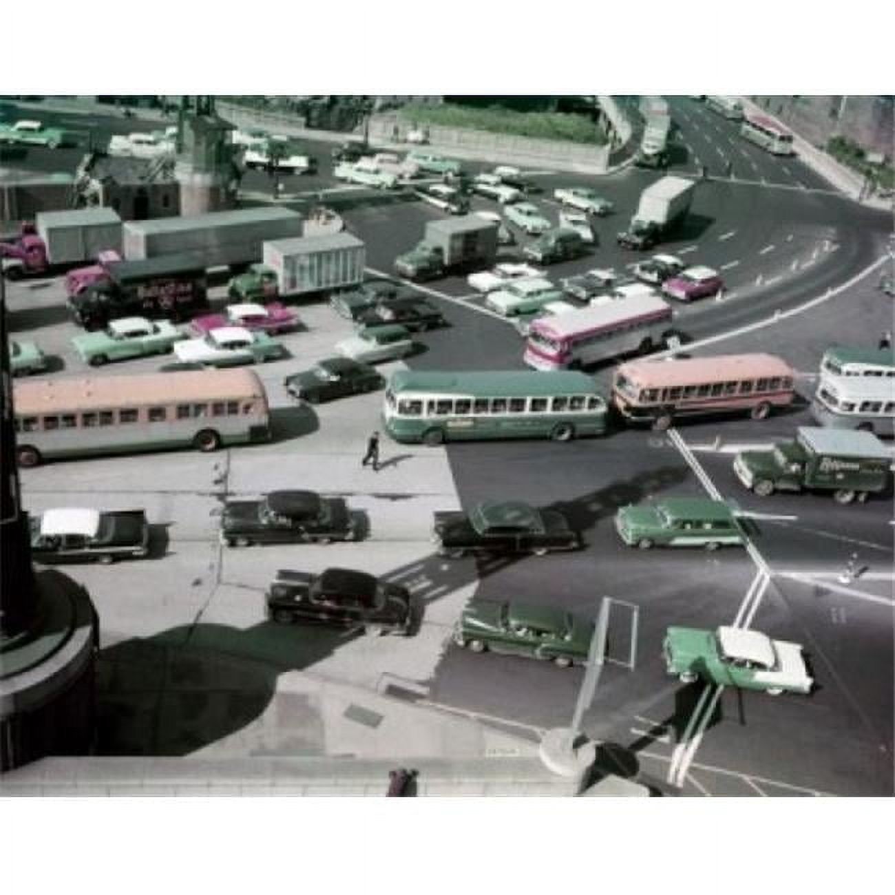 USA New York State New York City Traffic at Entrance to Lincoln Tunnel ...