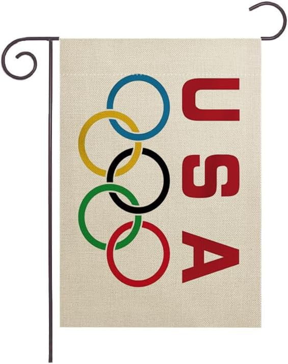 USA Olympic Games Olympic Rings Garden Flag,Indoor and Outdoor Flags ...