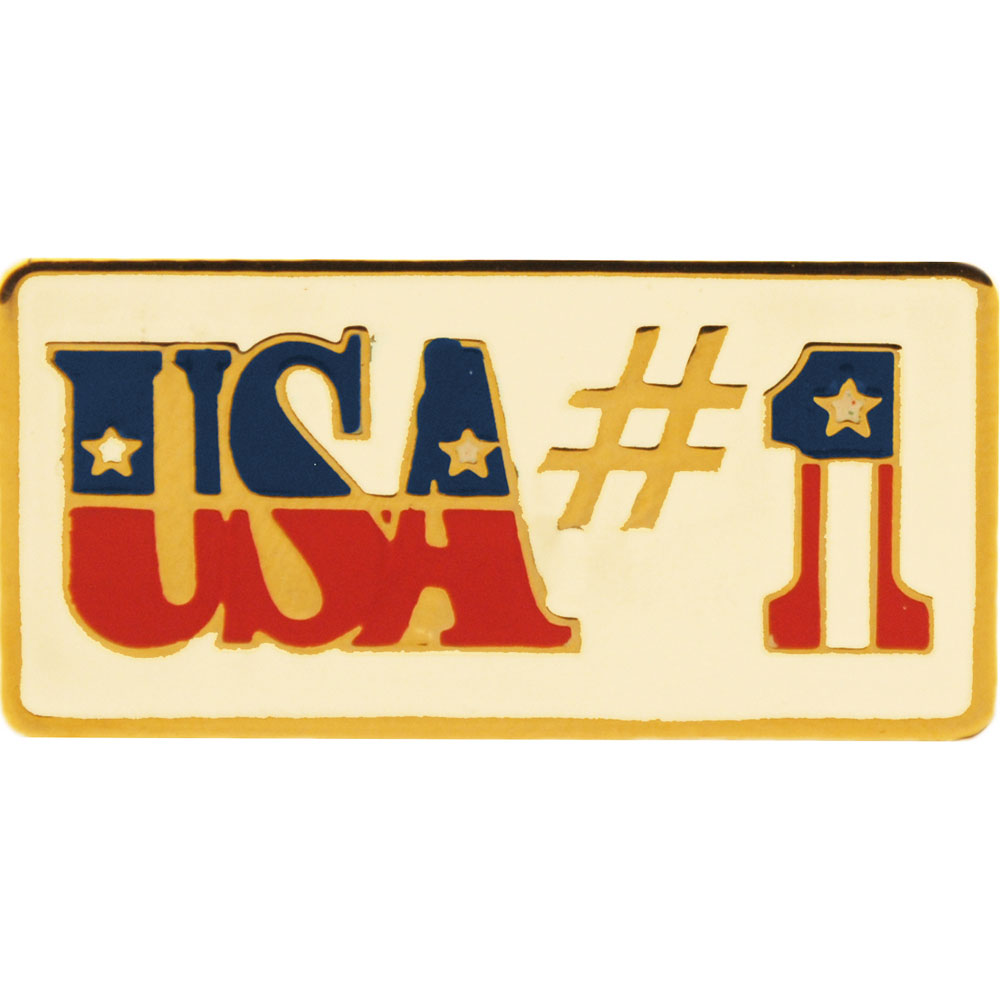 USA & PATRIOTIC, USA #1 Flag Enamel Lapel Pin - Officially Licensed ...