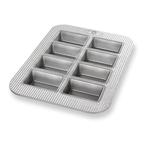 USA Pan Aluminium Metal Nonstick 8 Well Mini Bread Baking Loaf Pan ...