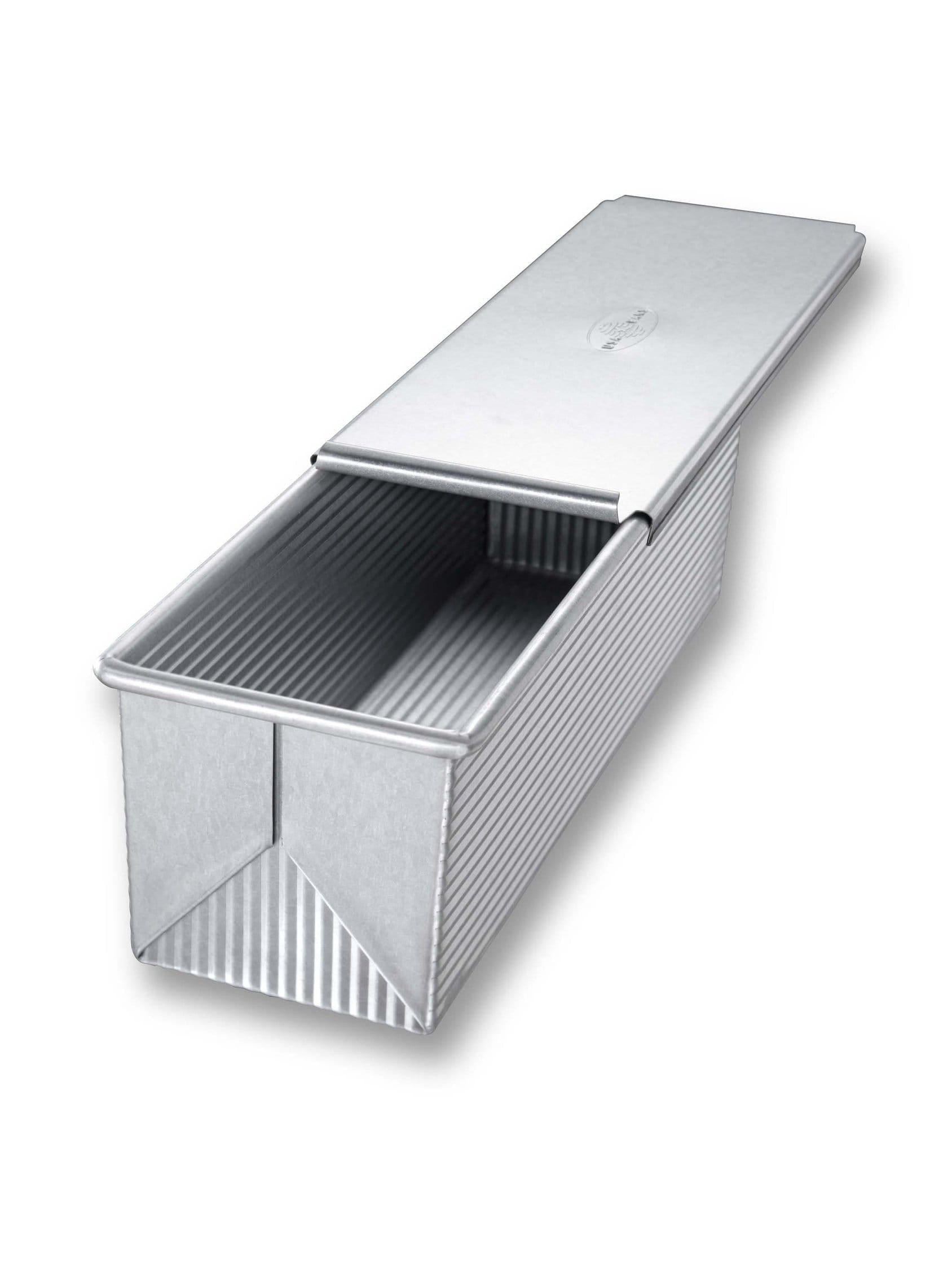 USA Pan Aluminized Steel Small Pullman Loaf Pan, 9x4x4 inches, Perfect ...