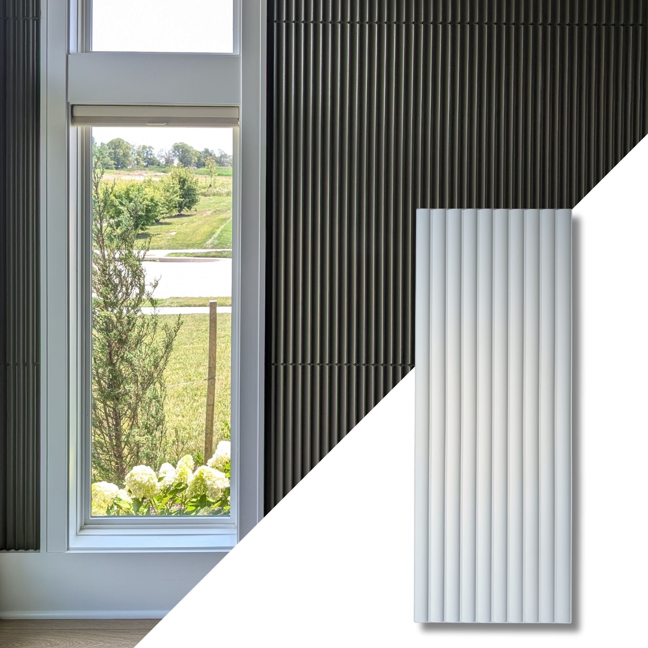 Fluted Wall Panels – 8-Pack (12" x 45" Each) – 1" Wide Flutes ...