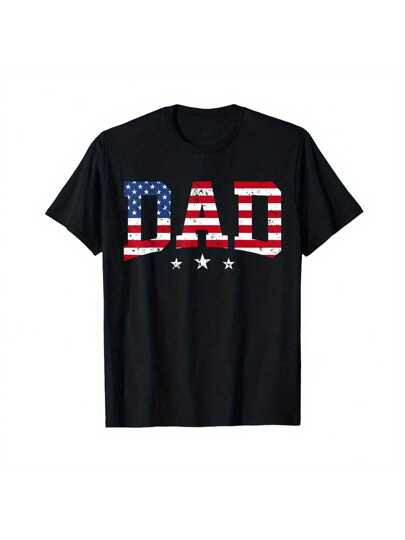 USA Patriotic Dad Father's Day American Flag 4th Of July Dad T-Shirt ...