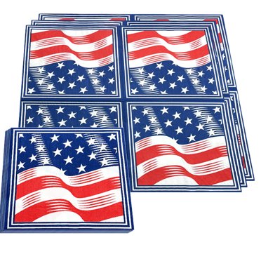 Patriotic Dinner Napkins, 12 Pack, 13" x 13" - Walmart.com