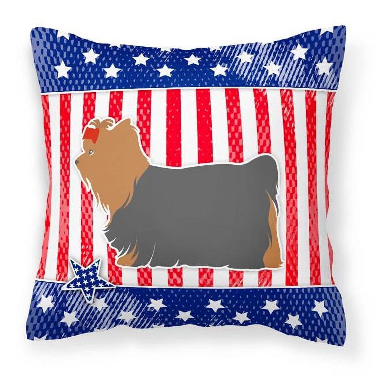 USA Patriotic Yorkshire Terrier Yorkie Fabric Decorative Pillow ...