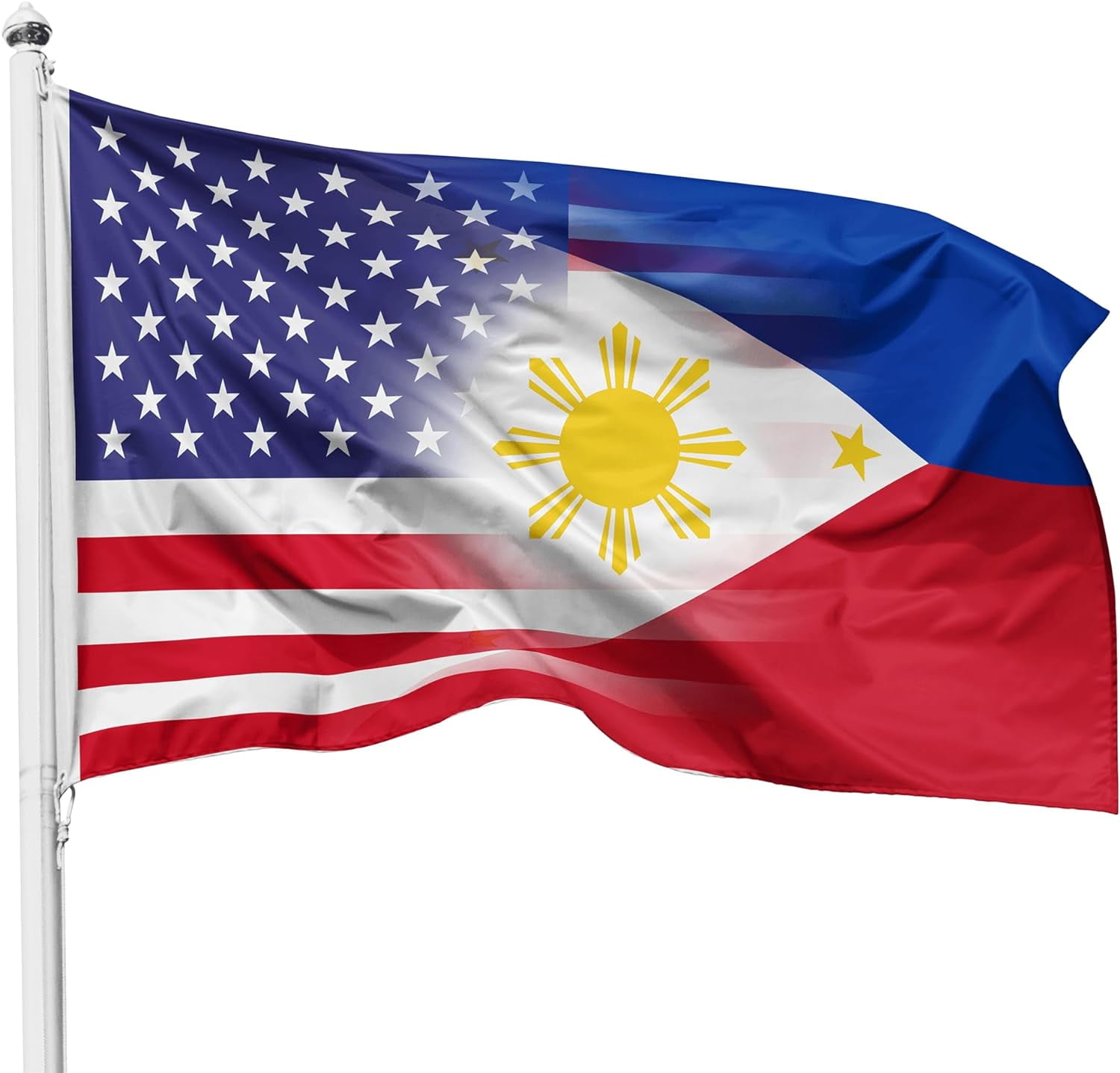USA Philippines Flag, Filipino Flag Outdoor Indoor Flag with Grommets ...