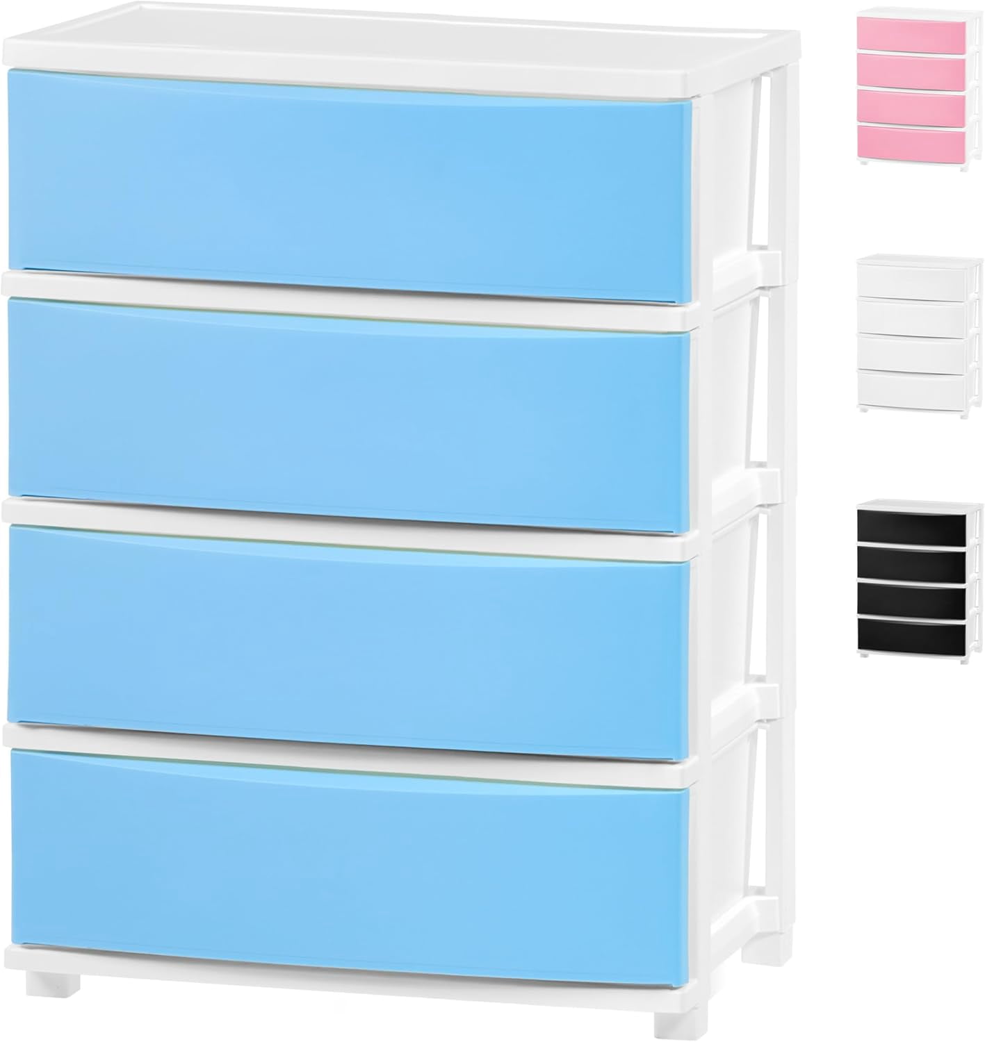 USA Plastic Drawer Storage Organizer, 4-Drawers, for Classroom Art ...